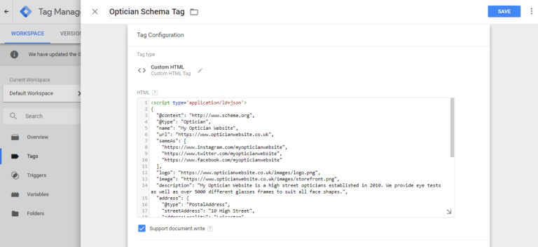 How to Implement Local Business Schema Through Google Tag Manager - Anicca