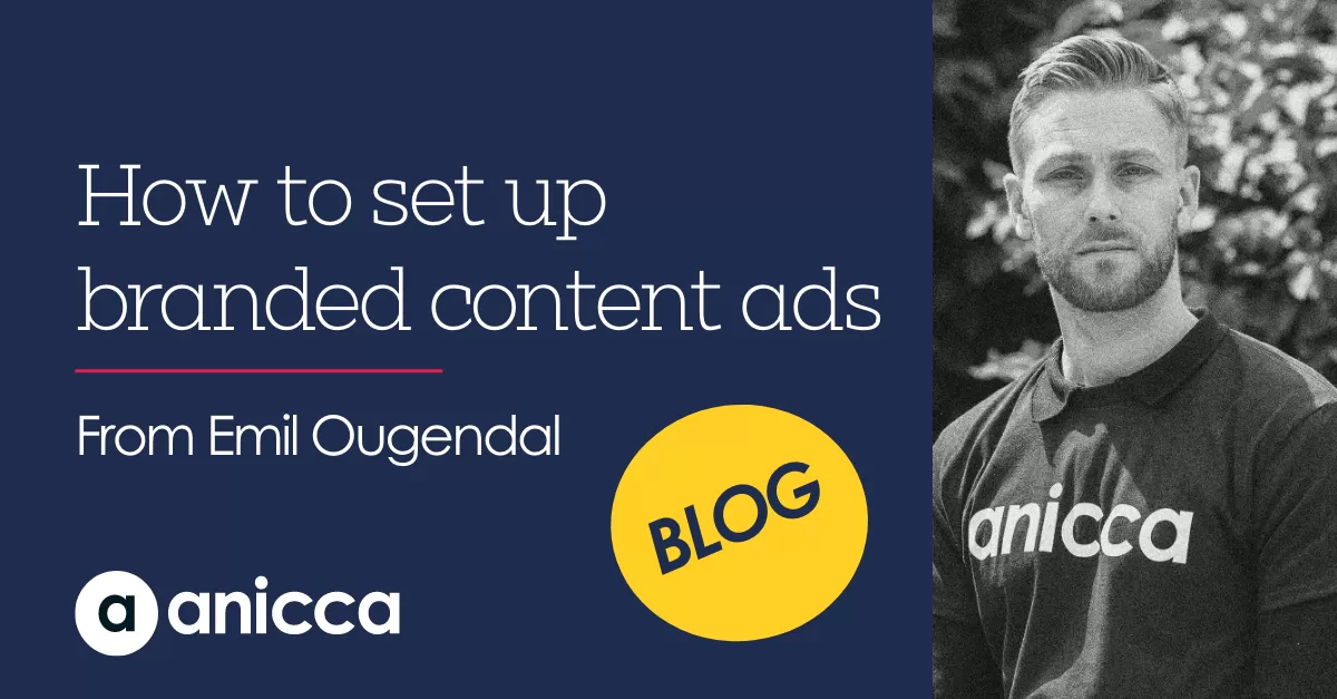 How to set up branded content ads - Anicca