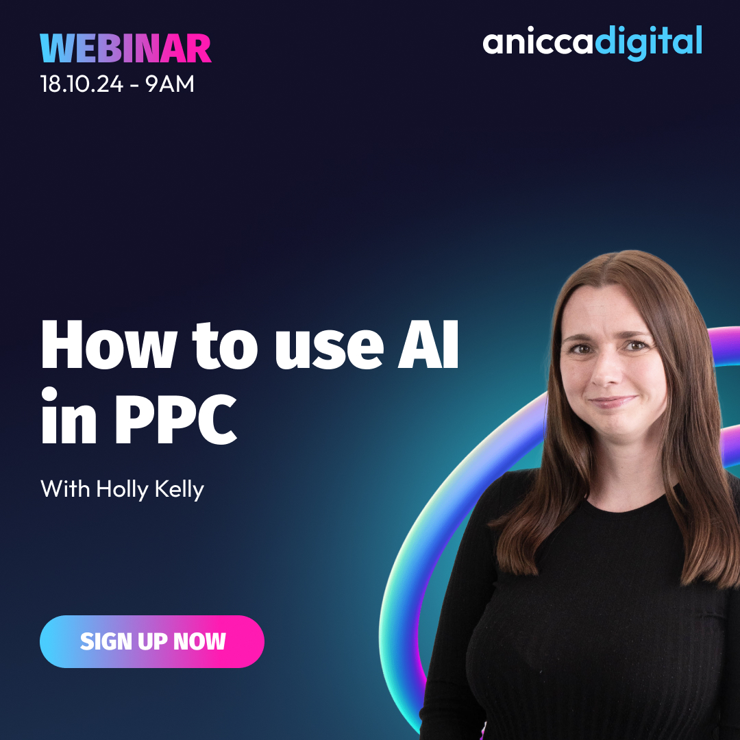 How to use AI in PPC (Friday October 18th 9:00am - 10:30am) - Anicca
